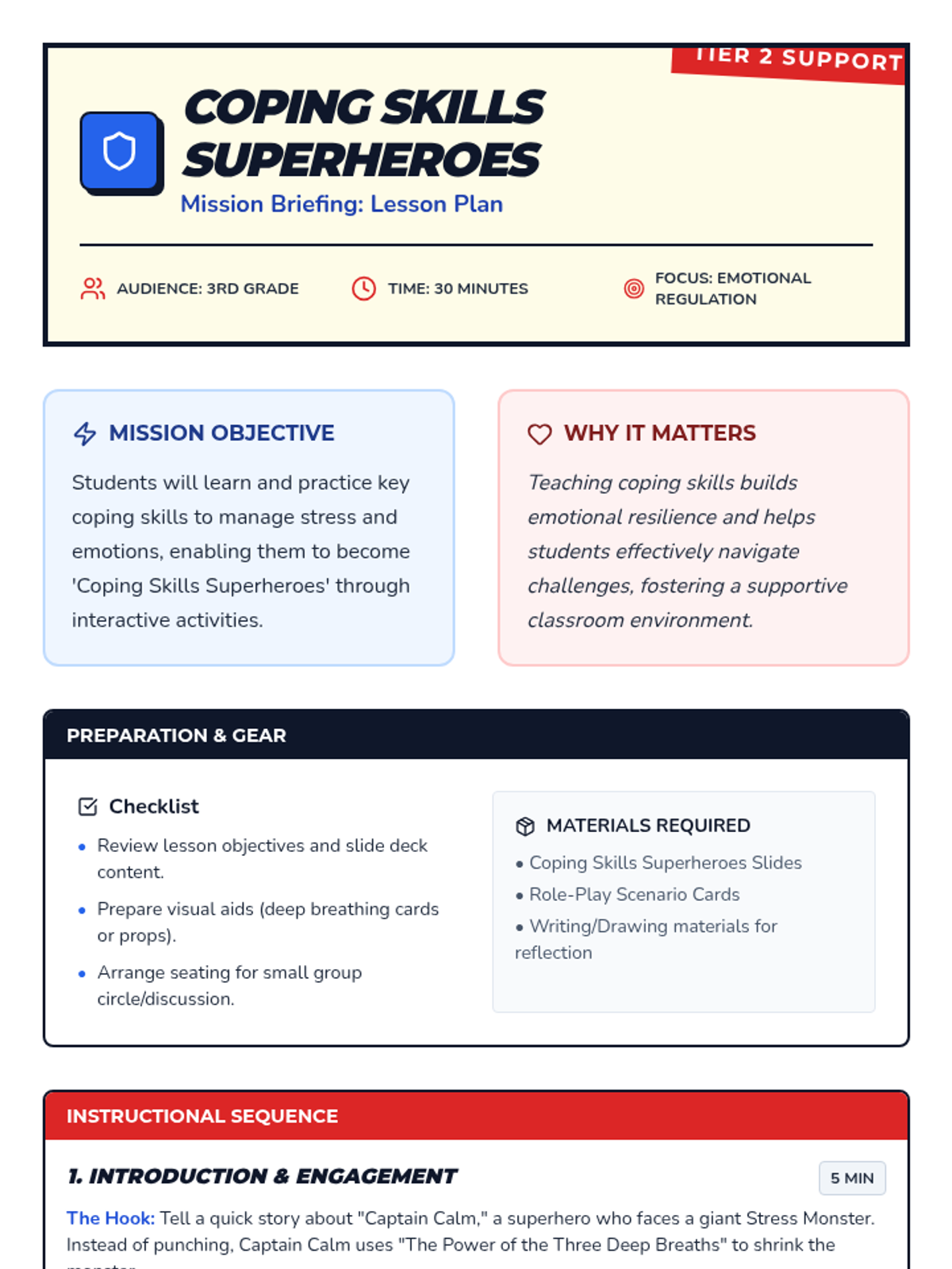 Coping Skills Superheroes • Lesson • Lenny Learning