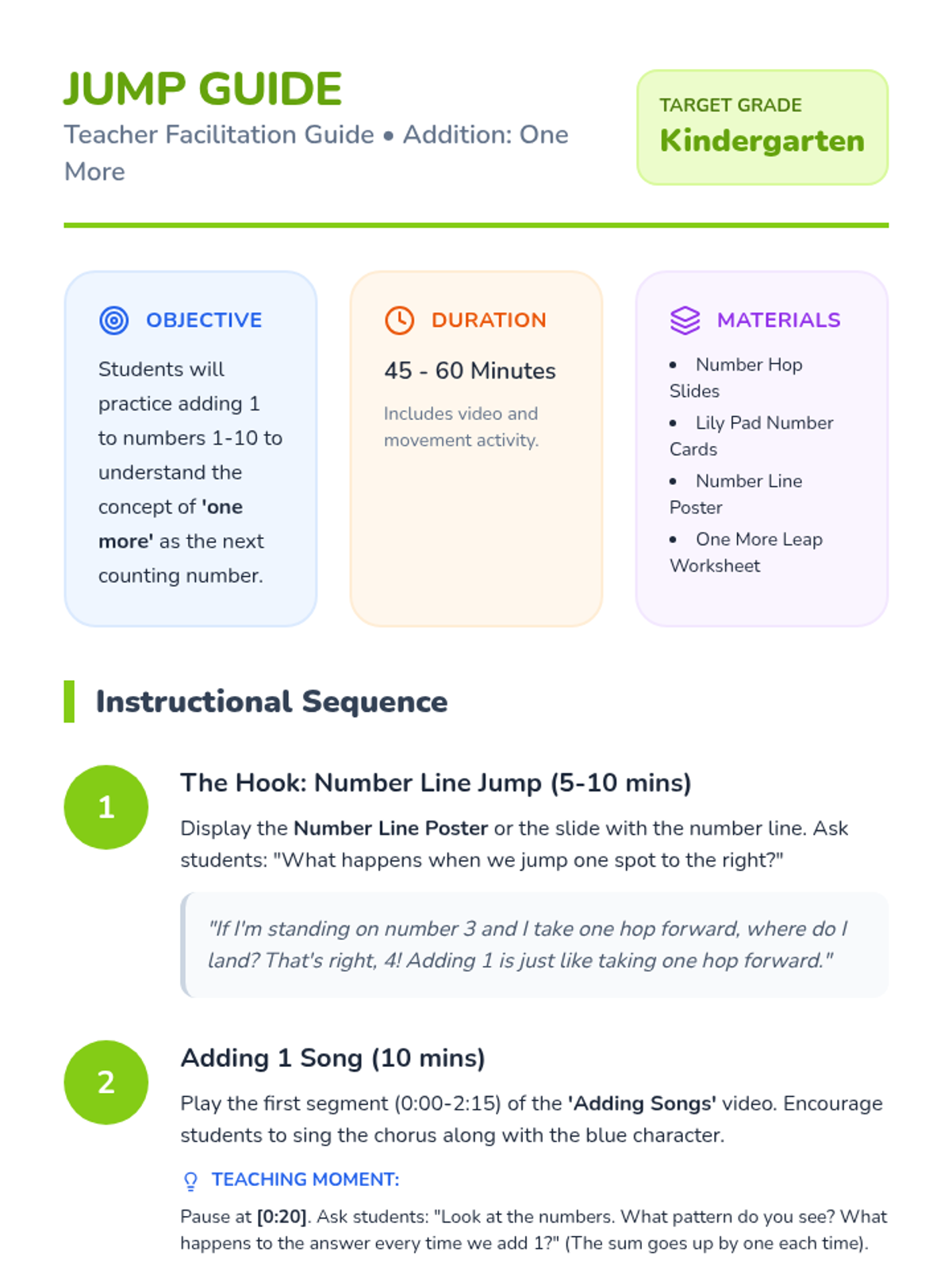 Number Hop Addition • Lesson • Lenny Learning