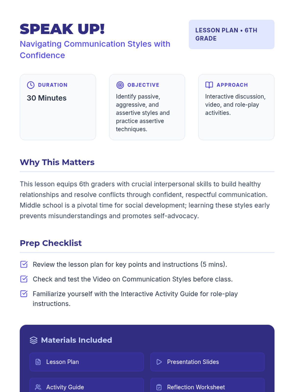Speak Up! Communication Styles • Lesson • Lenny Learning