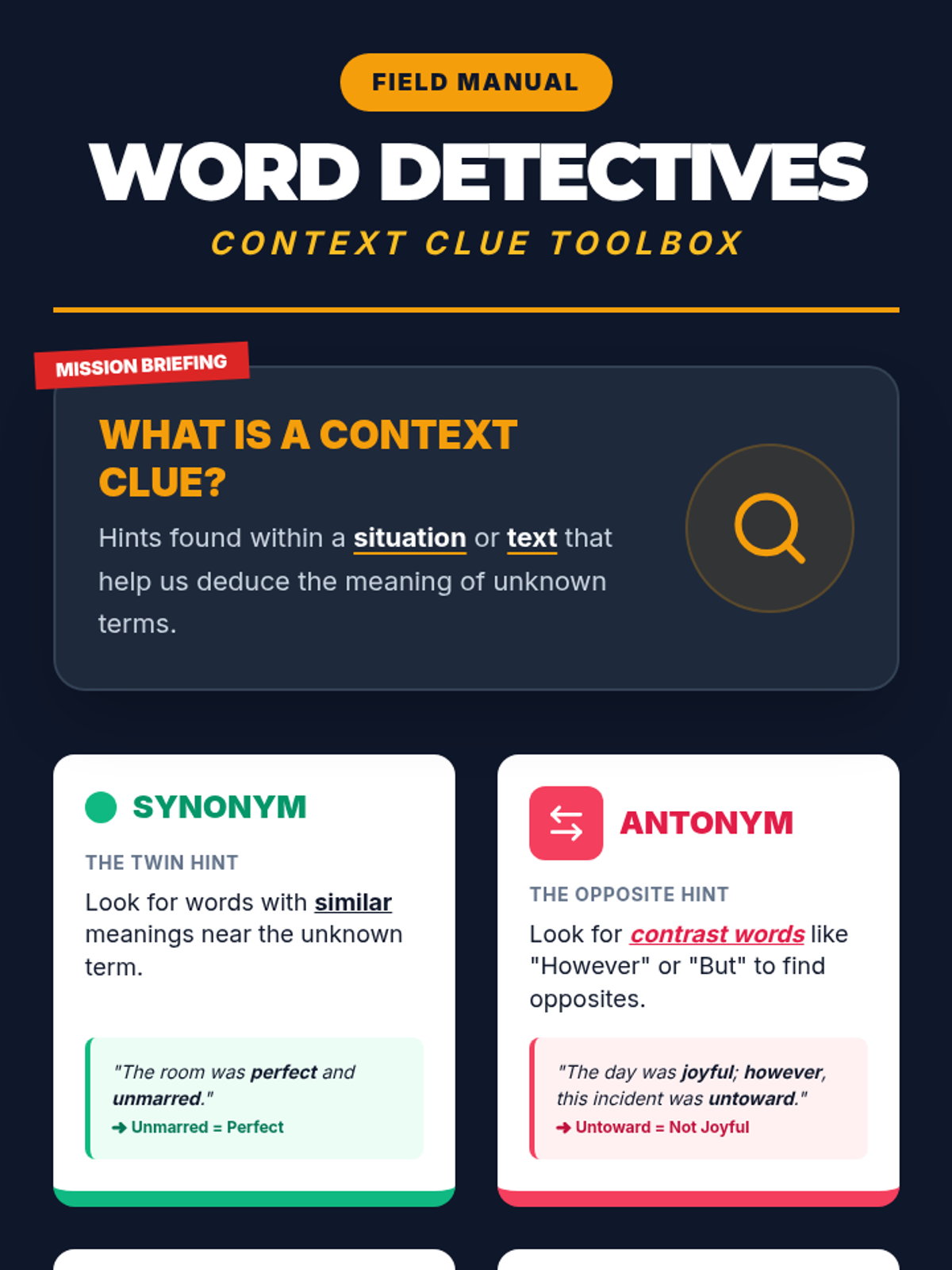 Context Clue Anchor Chart • Material • Lenny Learning
