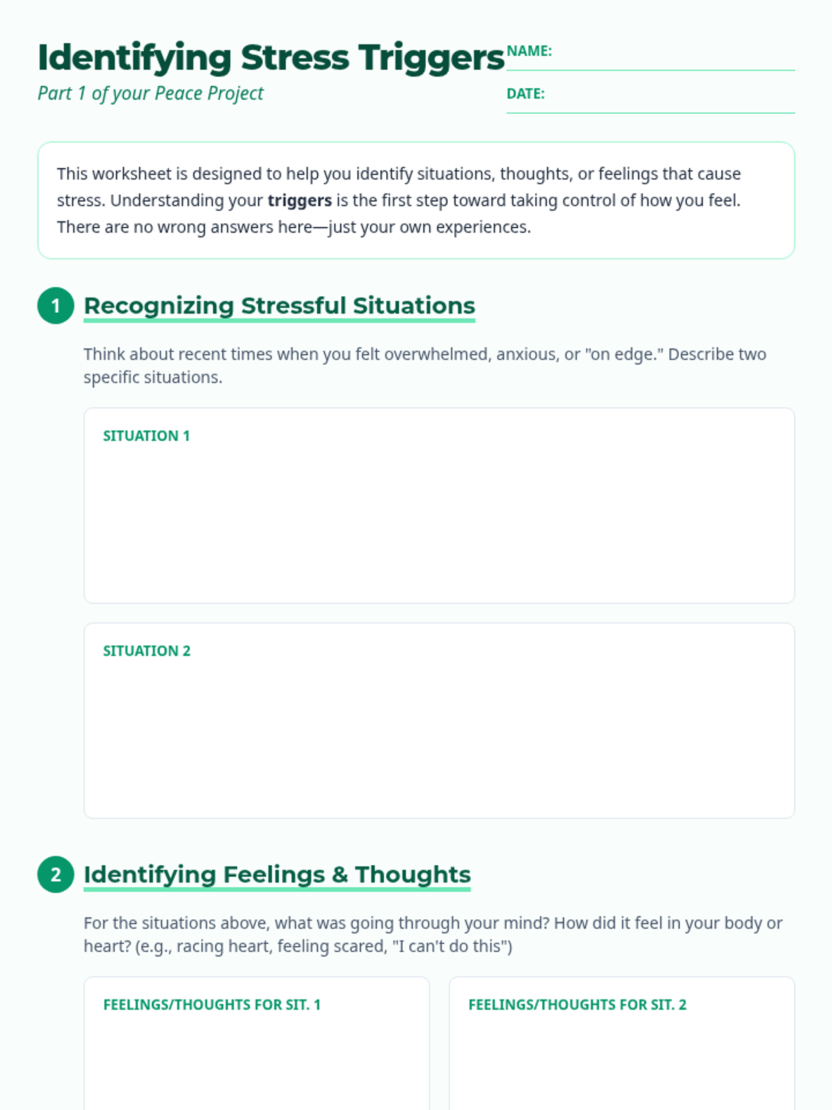 Trigger Map Worksheet • Material • Lenny Learning