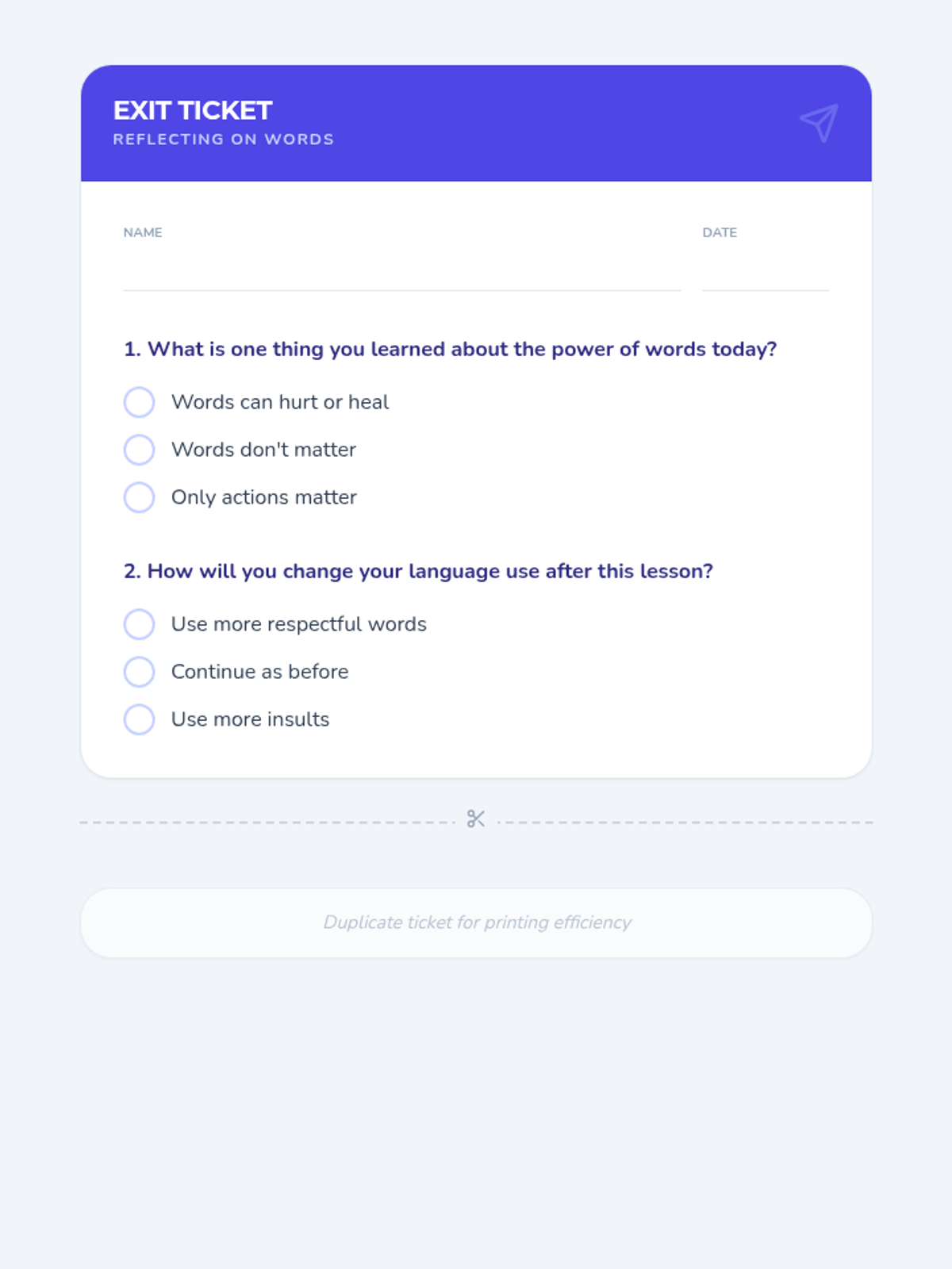 Words Matter Building Respect • Lesson • Lenny.com