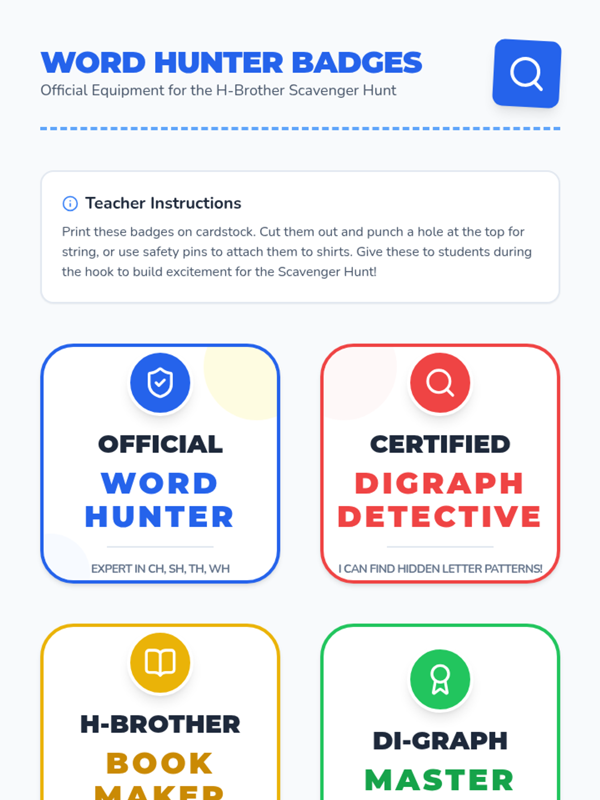 Digraph Scavenger Hunt • Lesson • Lenny Learning