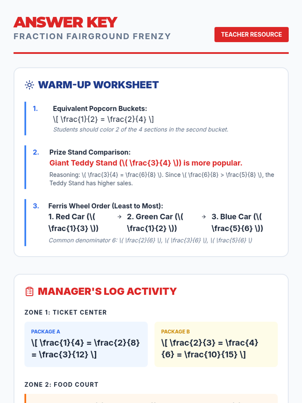 Fraction Fairground Frenzy • Lesson • Lenny Learning