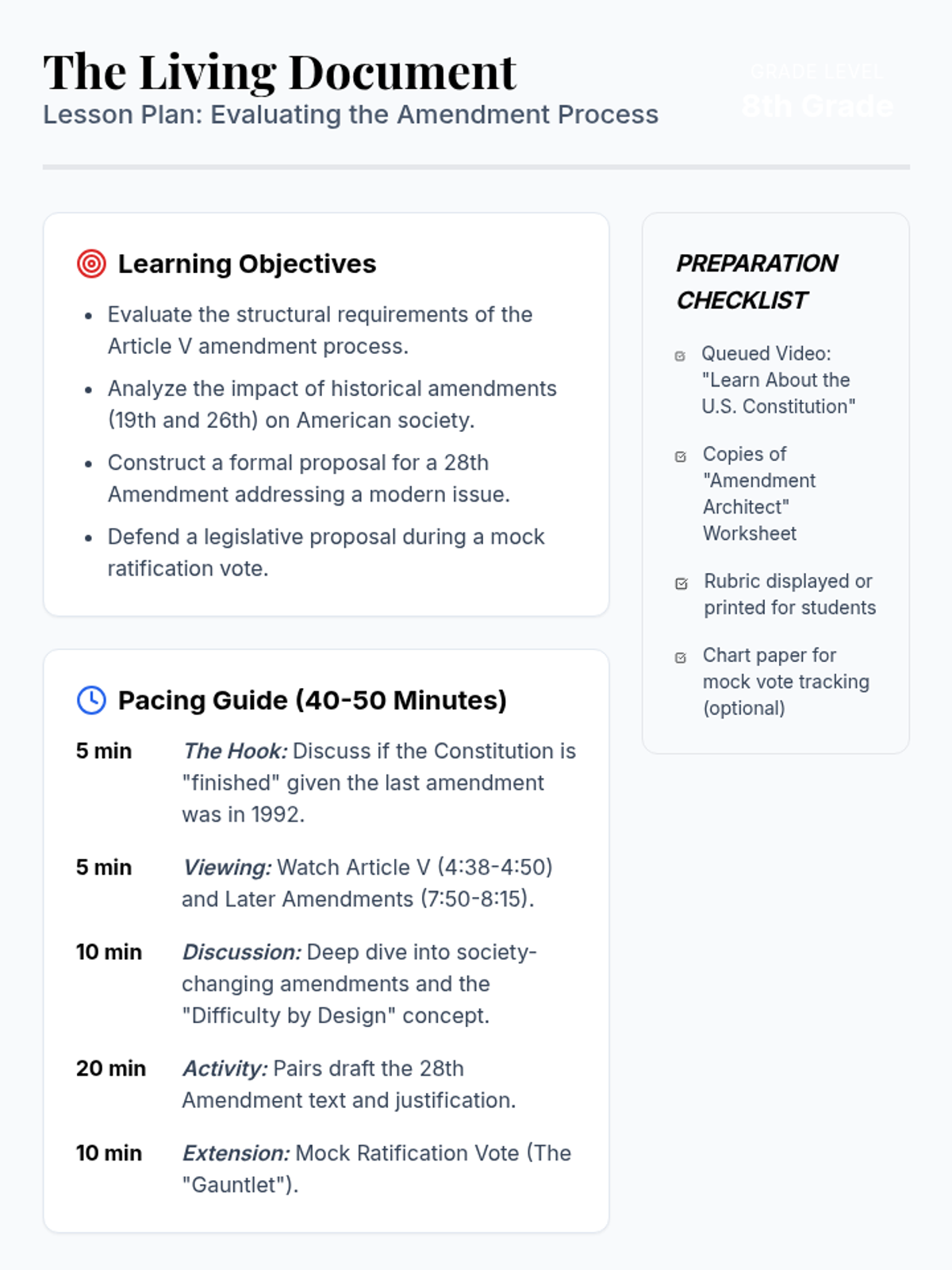 Living Document Lesson Plan • Material • Lenny Learning