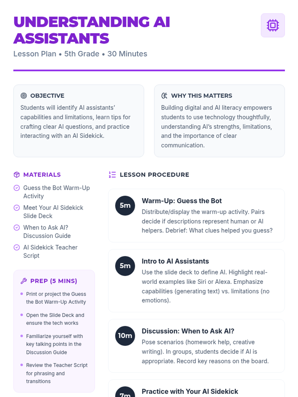 Understanding AI Assistants Lesson Plan • Material • Lenny Learning