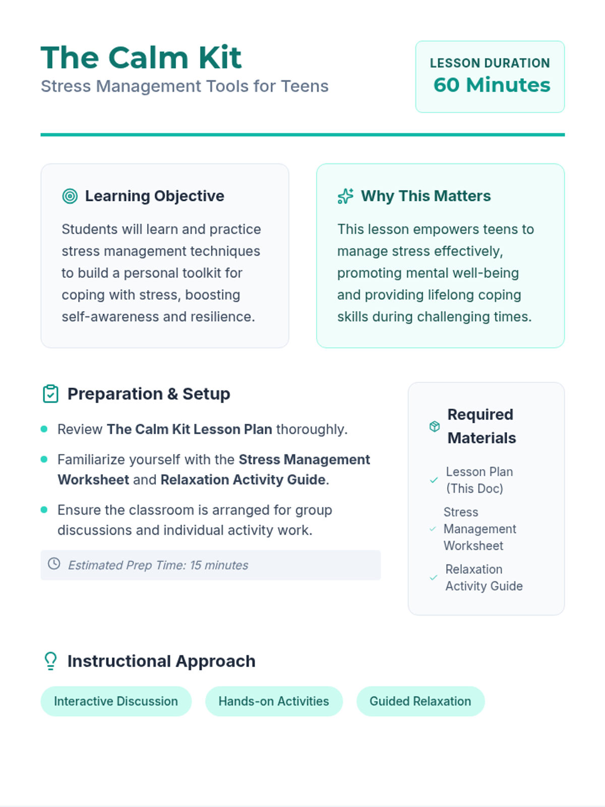 The Calm Kit • Lesson • Lenny Learning