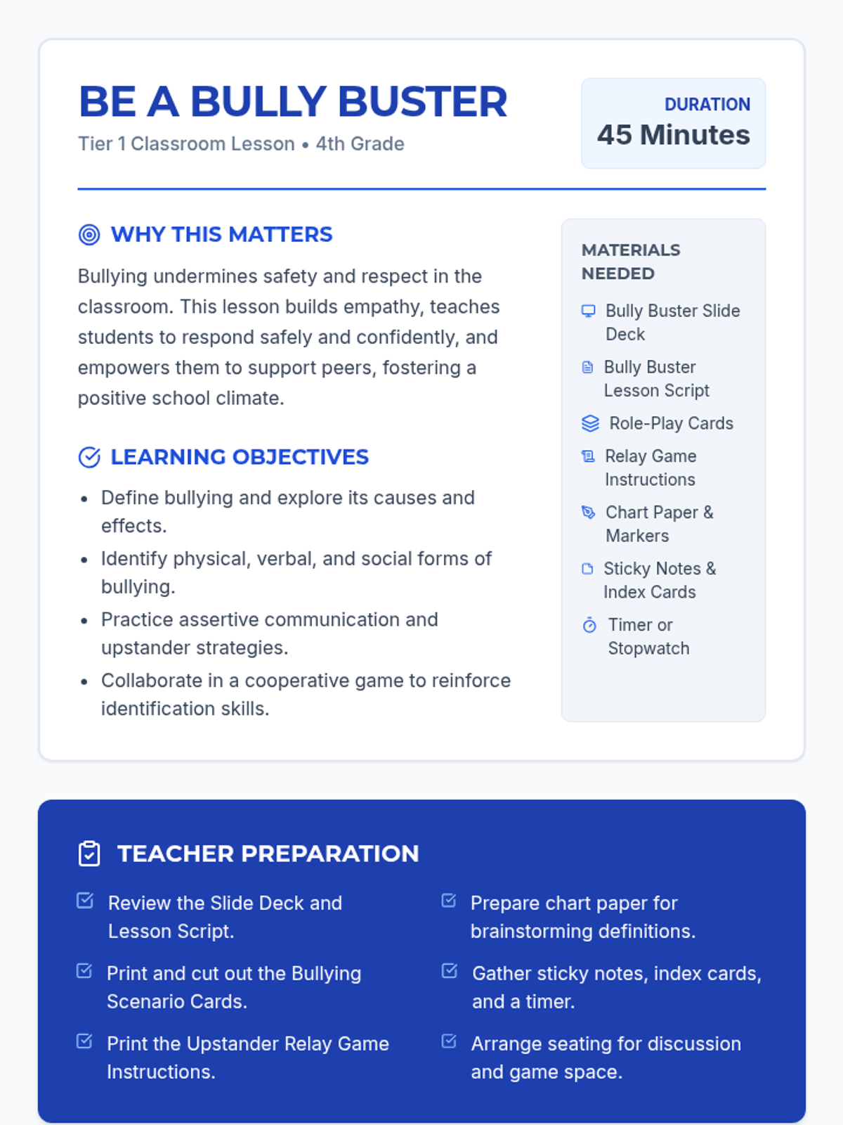 Be a Bully Buster • Lesson • Lenny Learning
