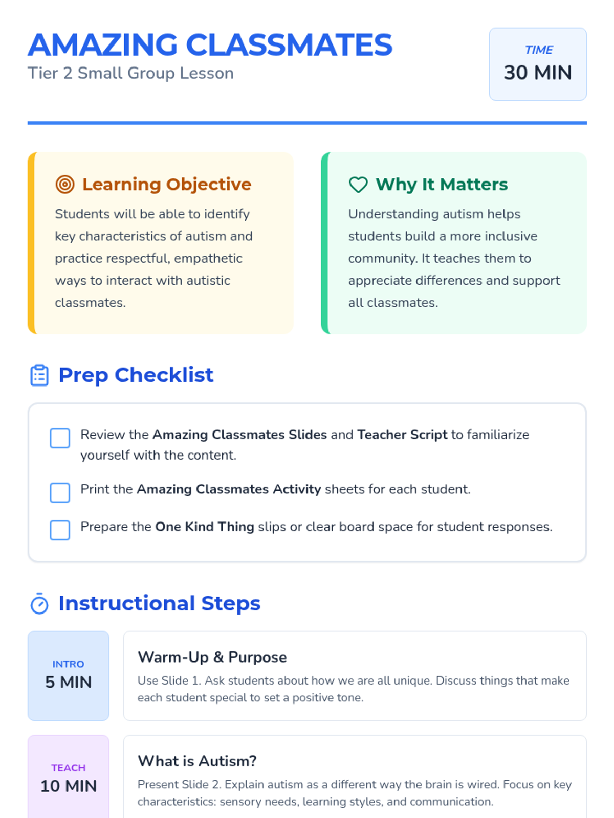 Amazing Classmates Lesson • Lesson • Lenny Learning