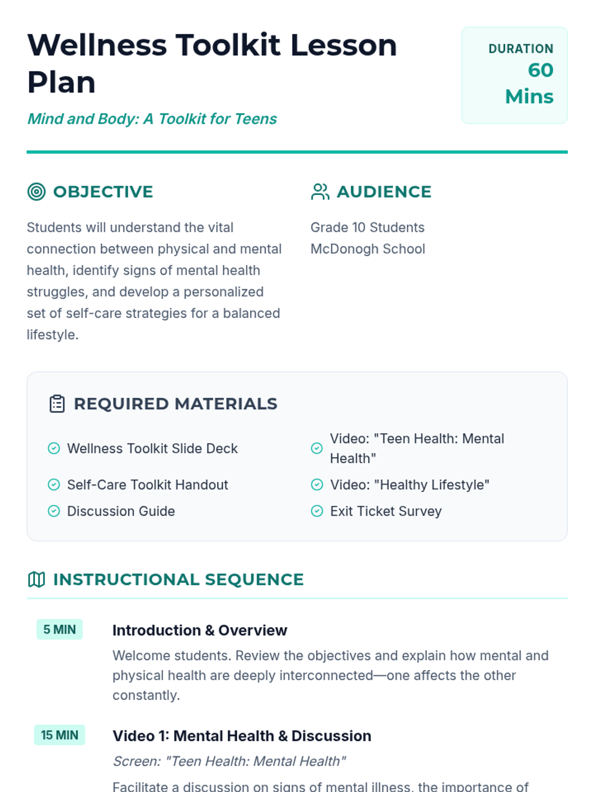 Wellness Toolkit • Lesson • Lenny Learning