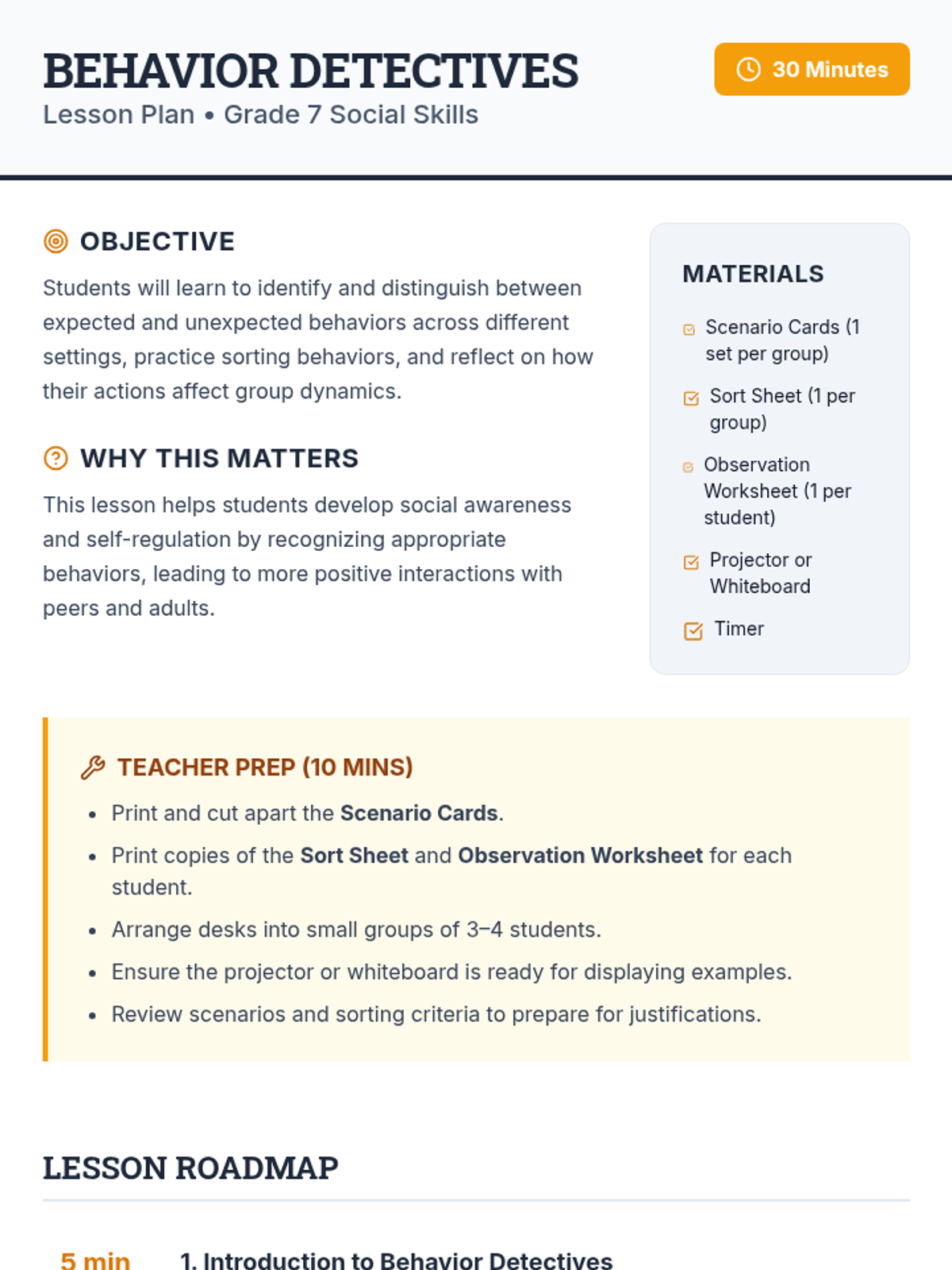 Behavior Detectives • Lesson • Lenny Learning