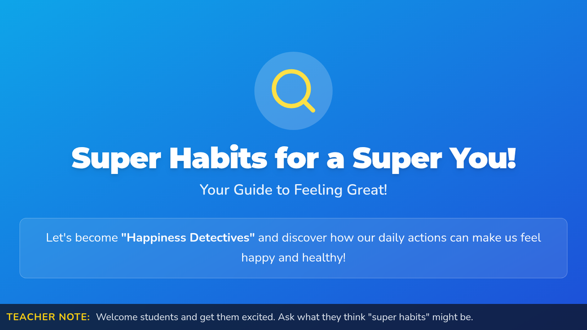 Happiness Habits Detective • Lesson • Lenny Learning
