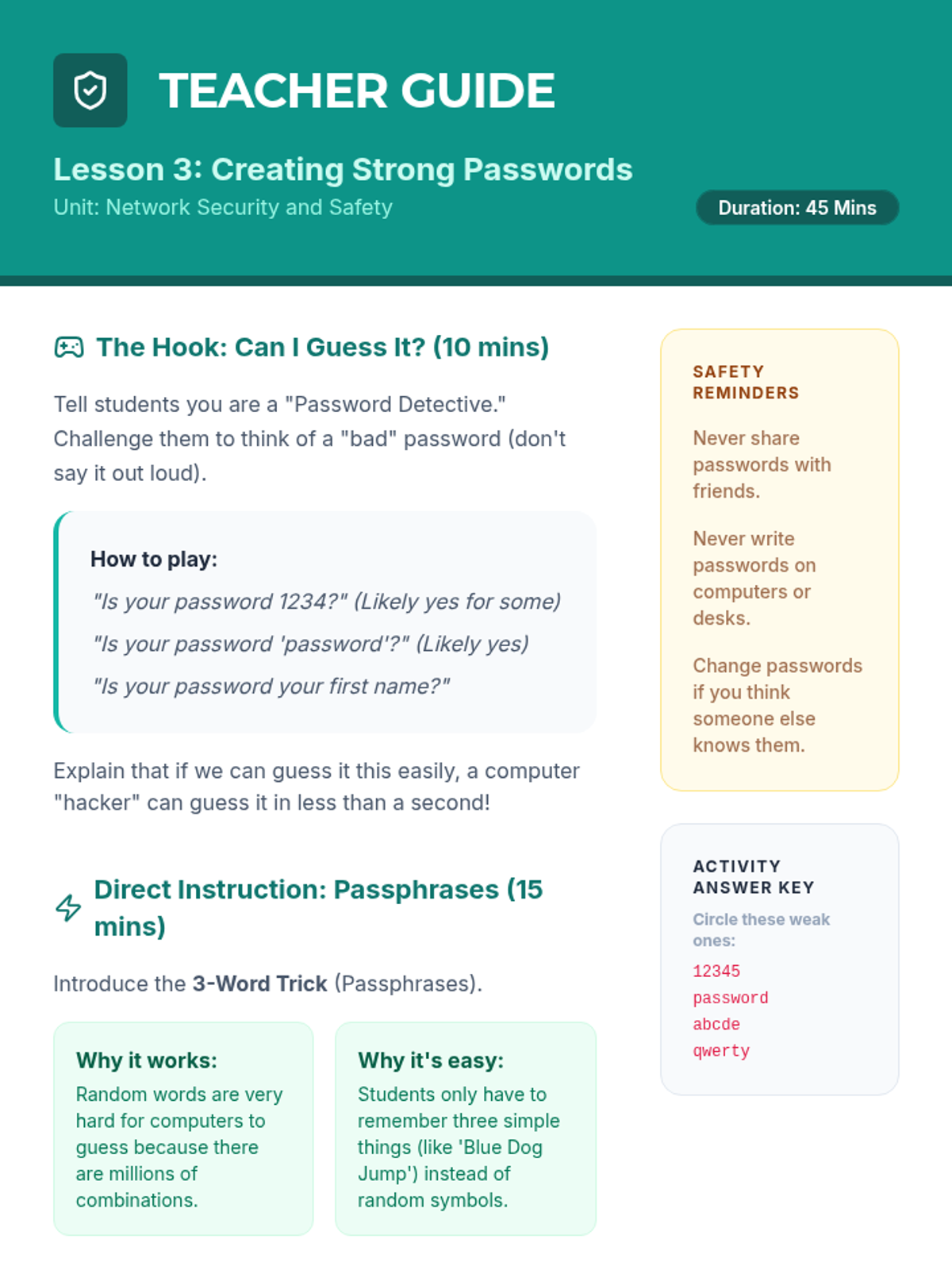 Creating Strong Passwords • Lesson • Lenny.com
