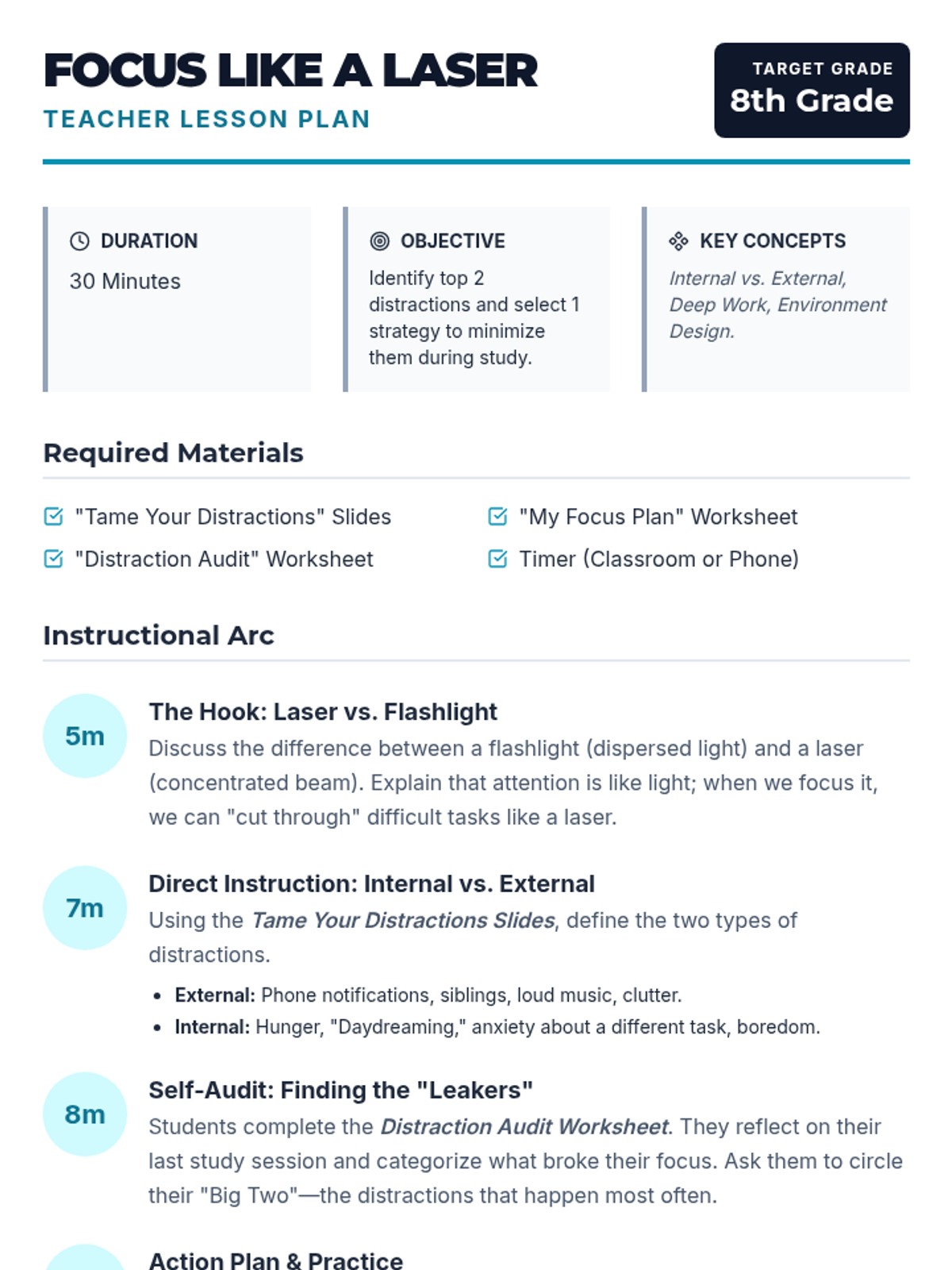 Focus Like a Laser • Lesson • Lenny Learning