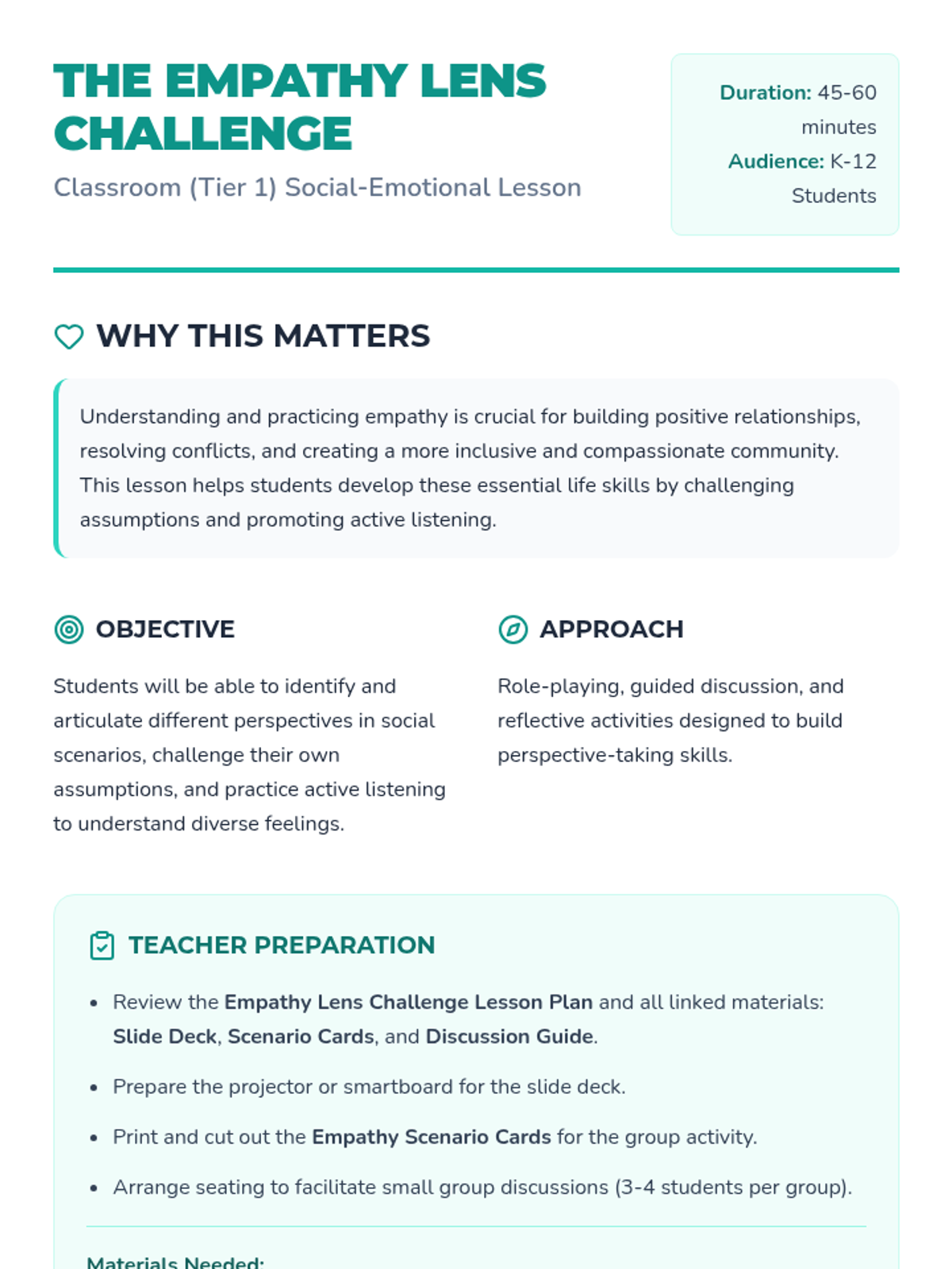 The Empathy Lens Challenge • Lesson • Lenny Learning