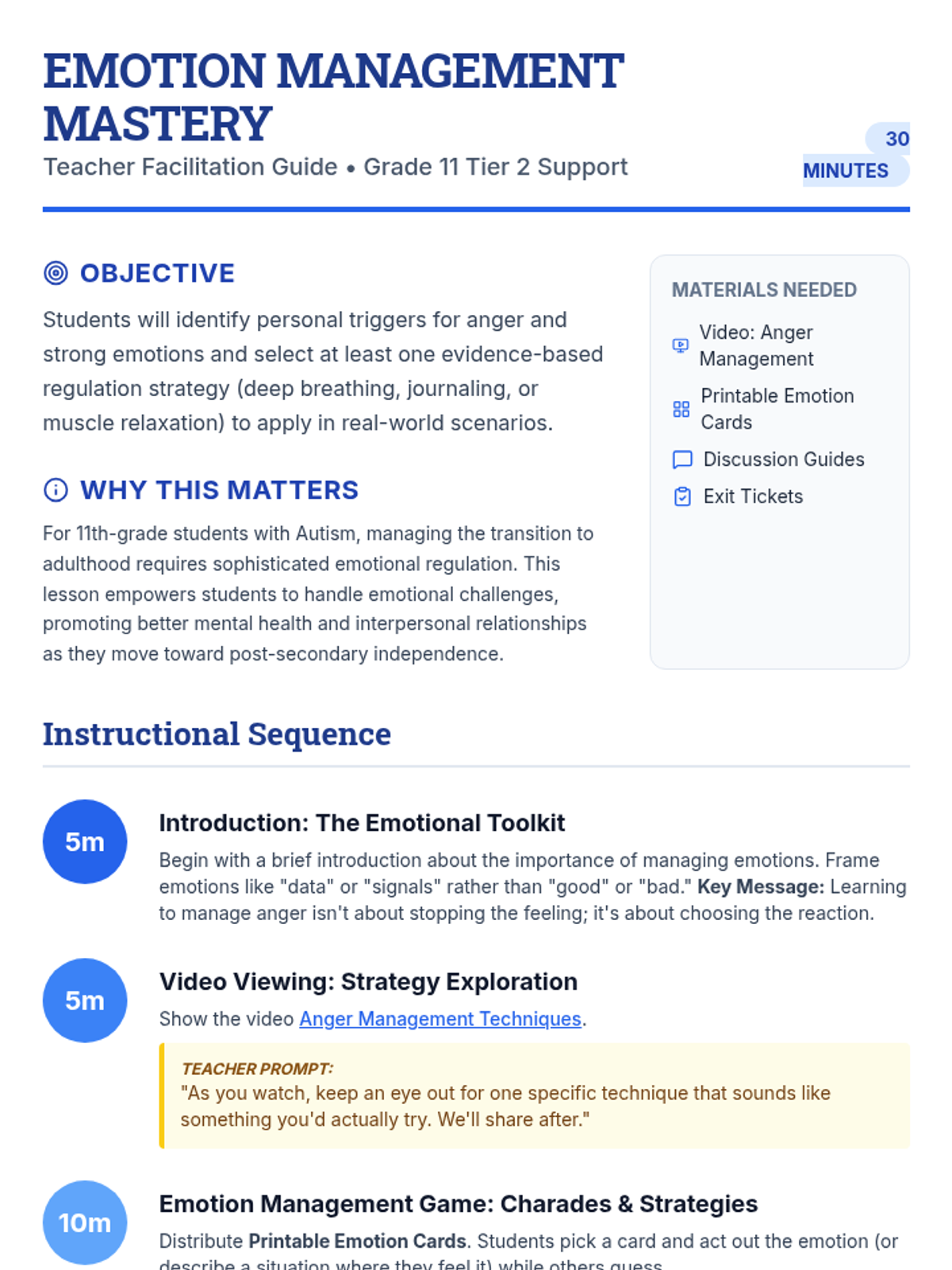 Emotion Management Mastery • Lesson • Lenny Learning