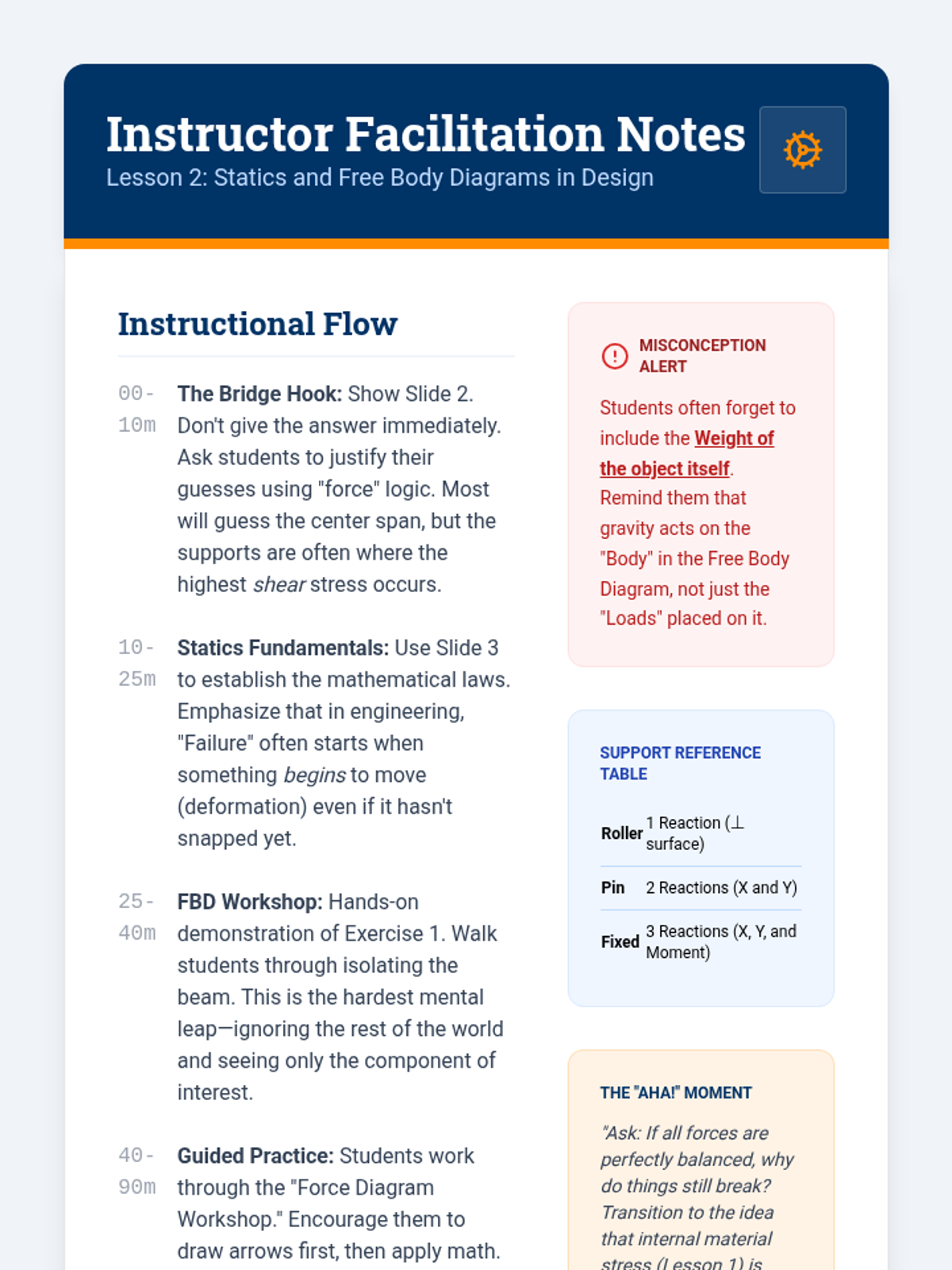 Statics and Free Body Diagrams in Design • Lesson • Lenny Learning