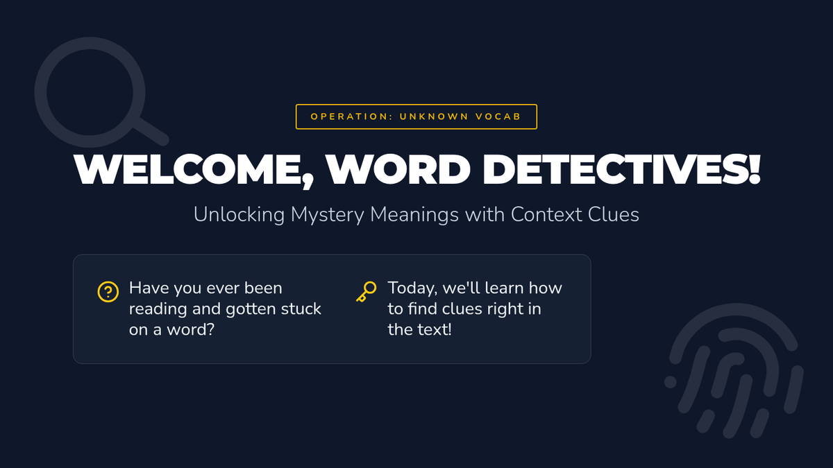 Context Clues Word Detectives • Lesson • Lenny Learning