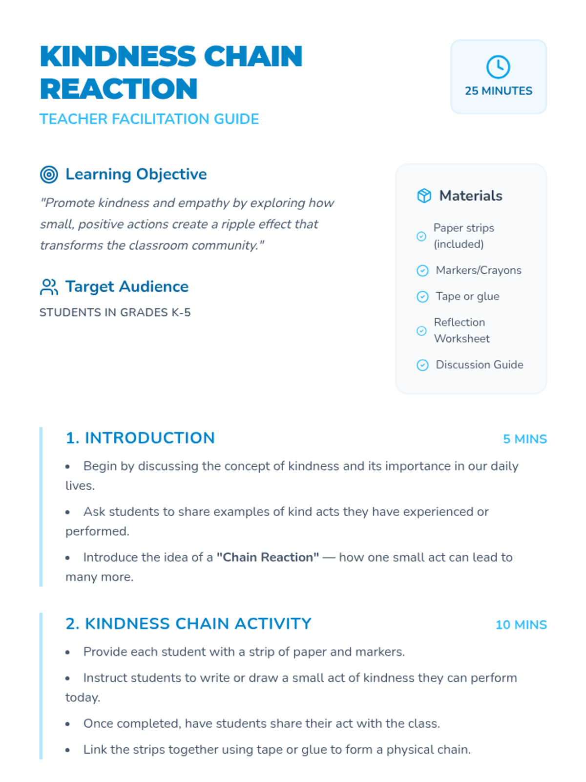 Kindness Chain Reaction • Lesson • Lenny Learning