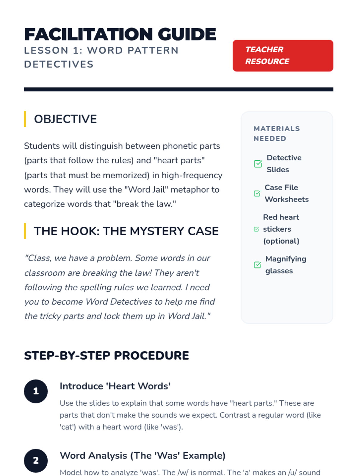 Word Pattern Detectives • Lesson • Lenny Learning