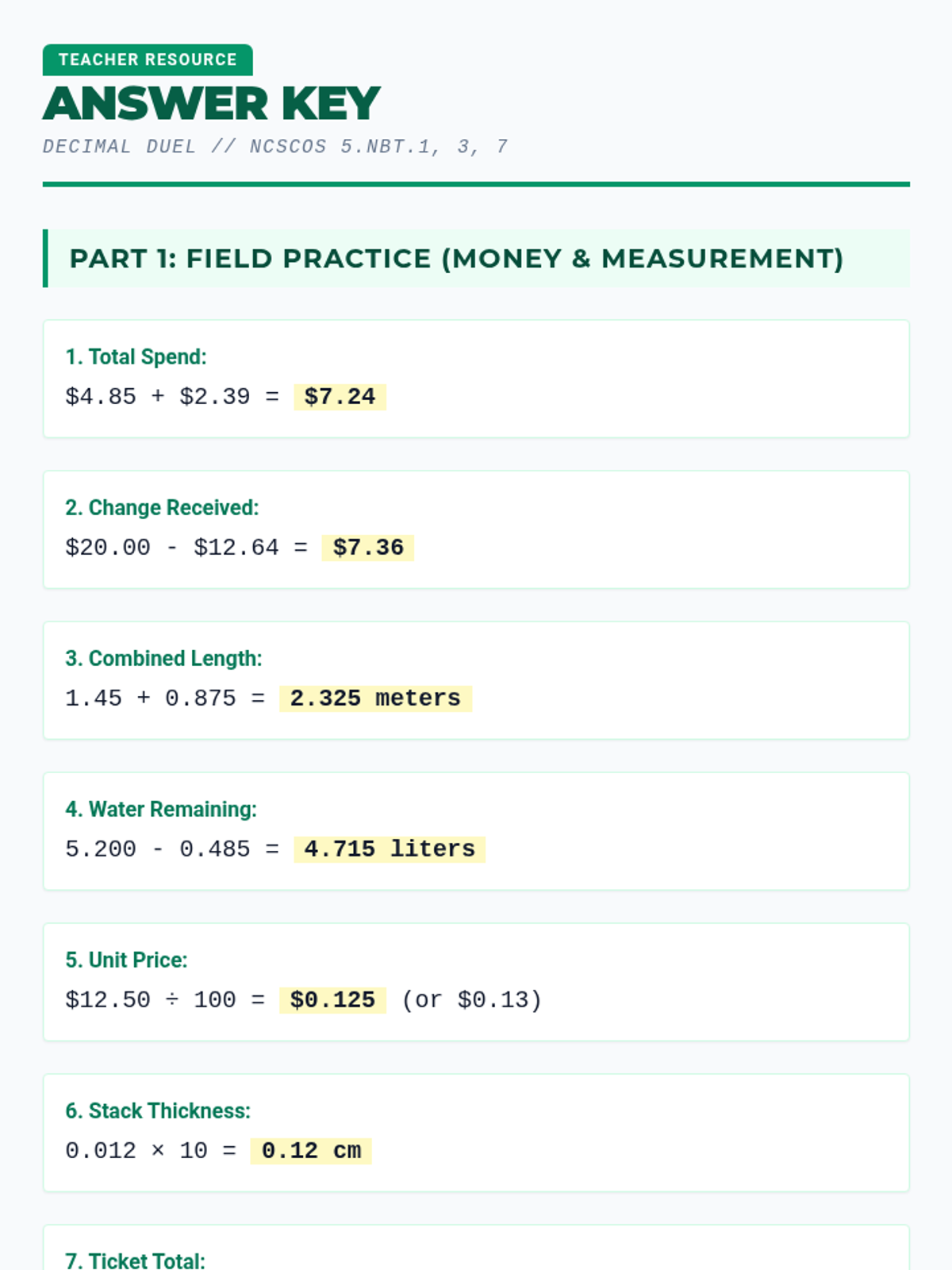 Decimal Blueprint • Lesson • Lenny Learning