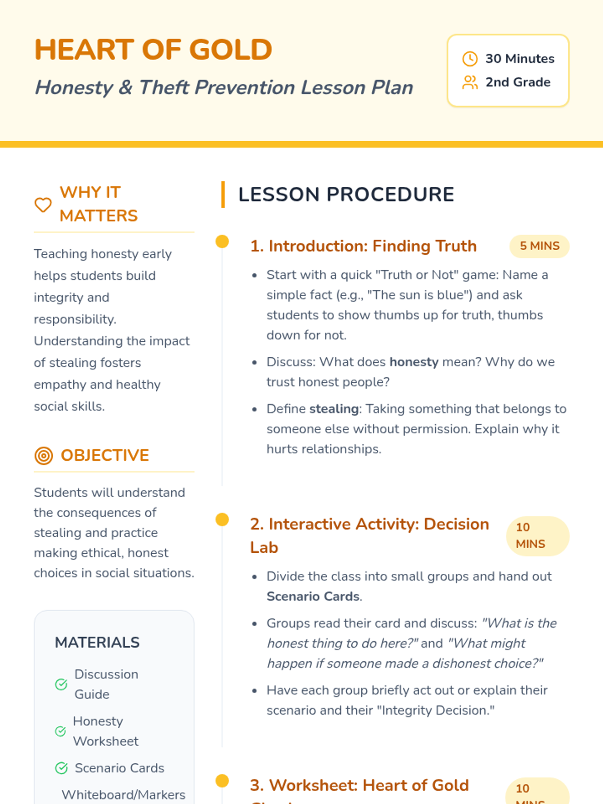 Honesty and Theft Prevention • Lesson • Lenny Learning