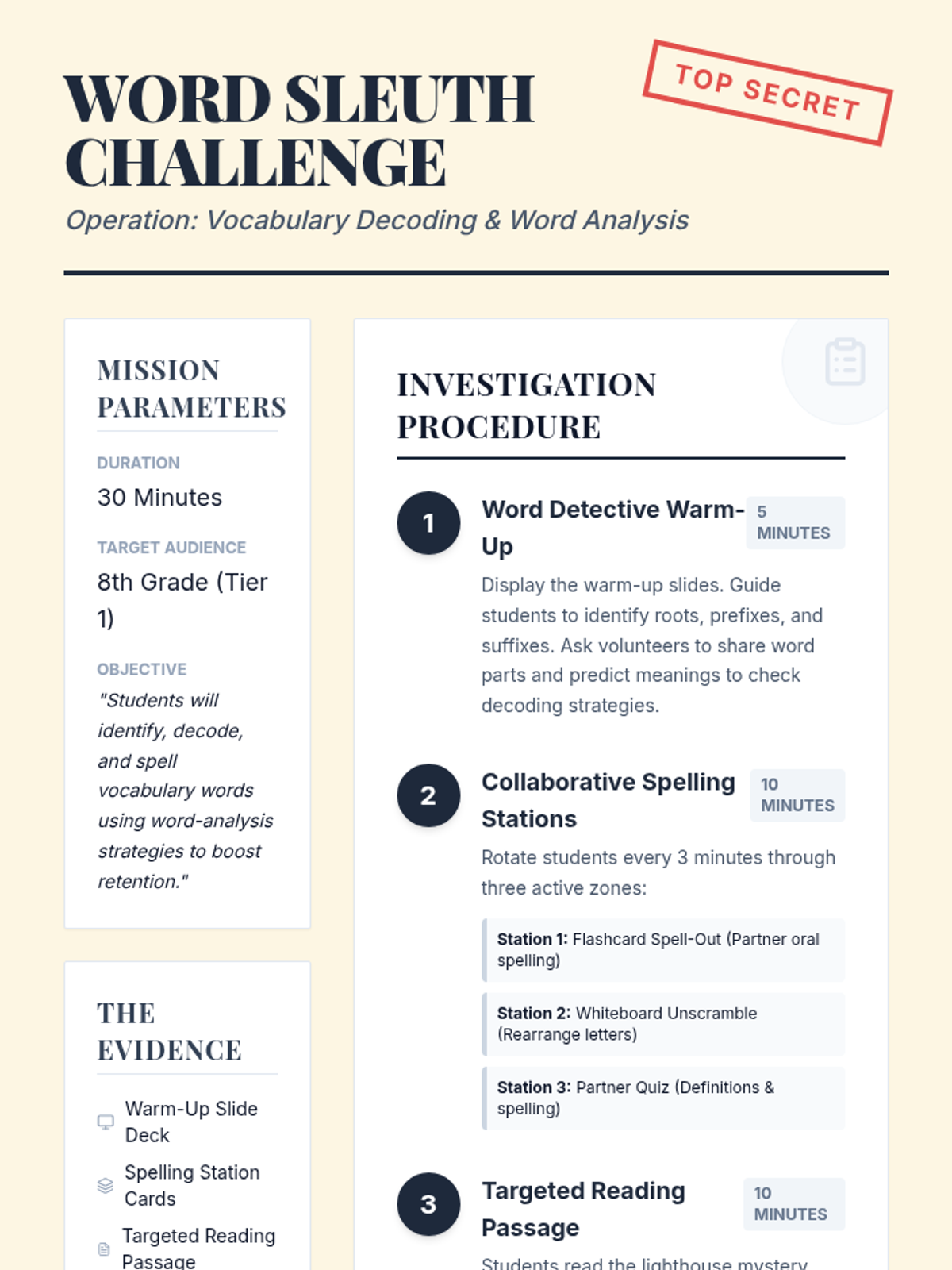 Word Sleuth Challenge • Lesson • Lenny Learning
