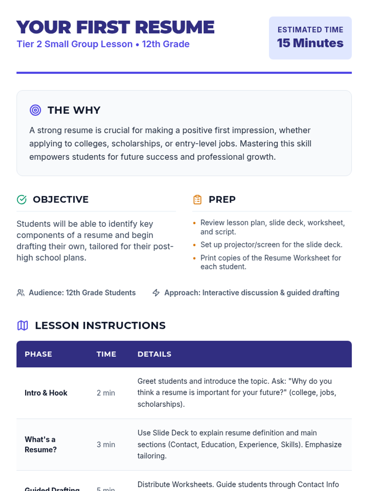 Your First Resume • Lesson • Lenny Learning