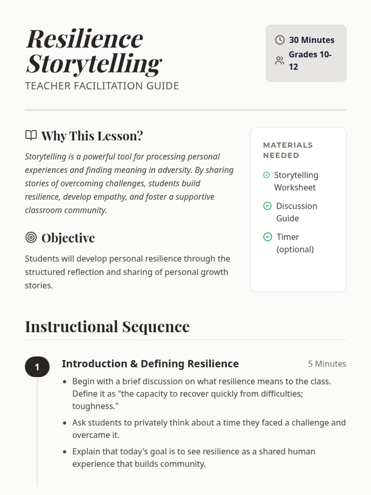 Resilience Storytelling • Lesson • Lenny Learning