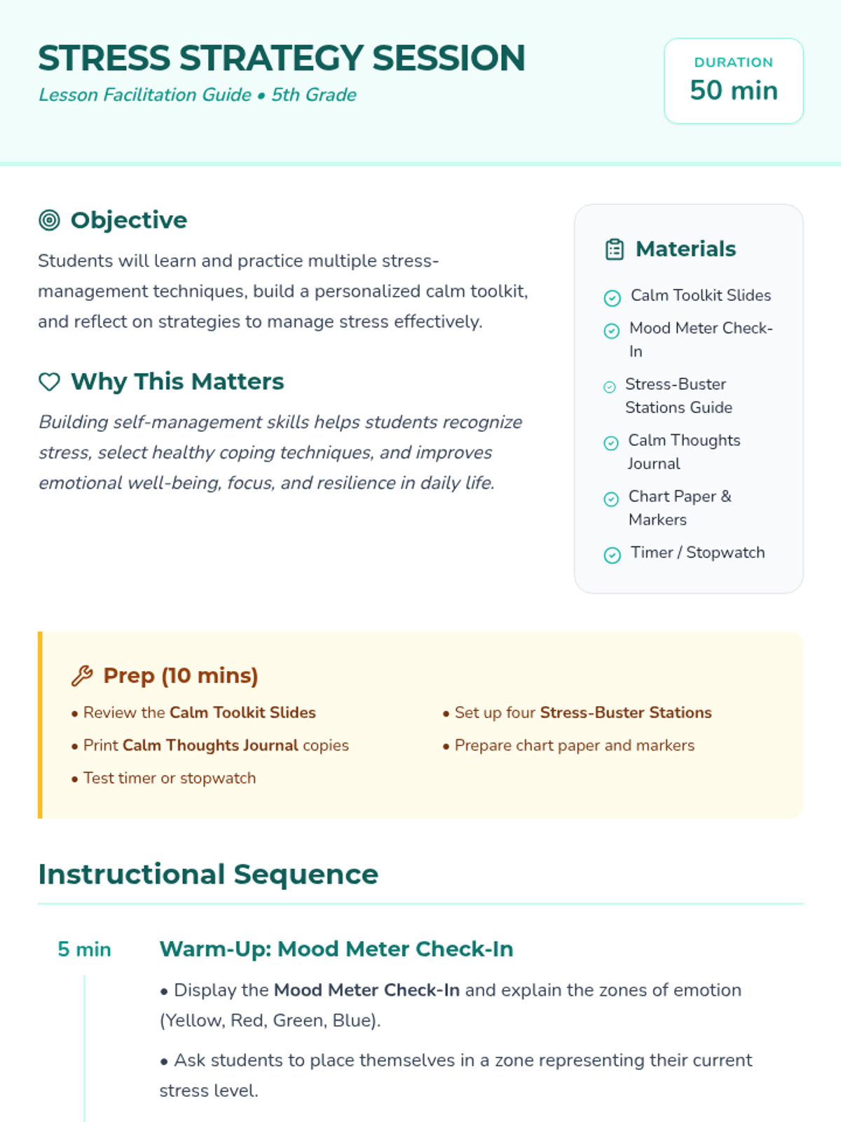 What’s Your Stress Strategy? • Lesson • Lenny Learning