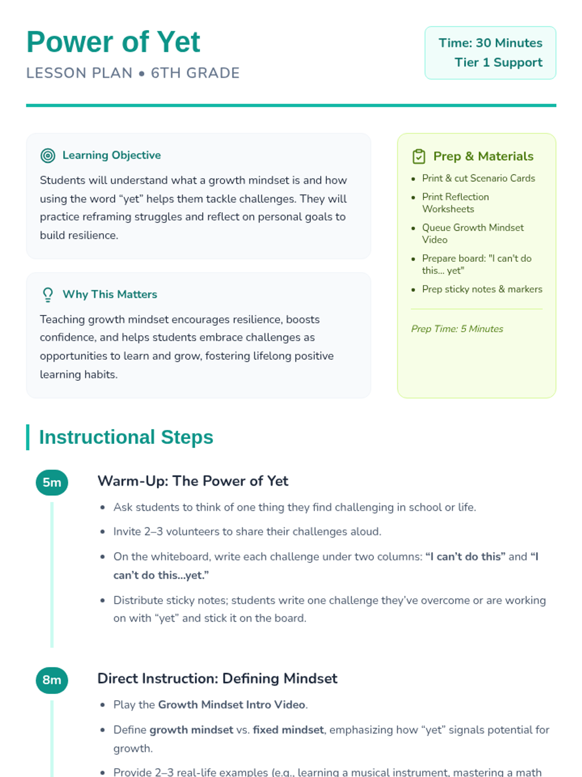Power of Yet • Lesson • Lenny Learning