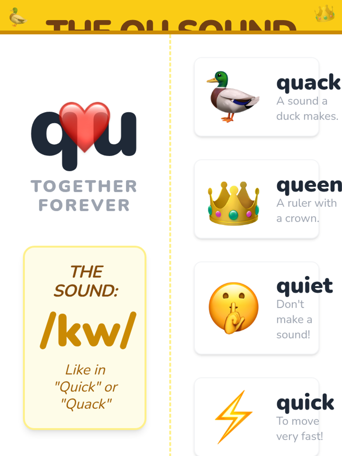 Queen of QU Anchor Chart • Material • Lenny.com