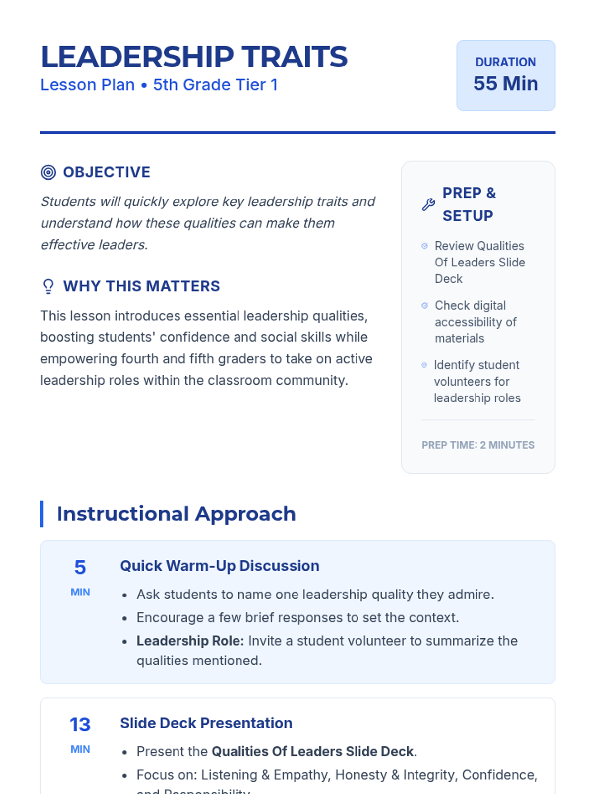 Lead the Way • Lesson • Lenny Learning