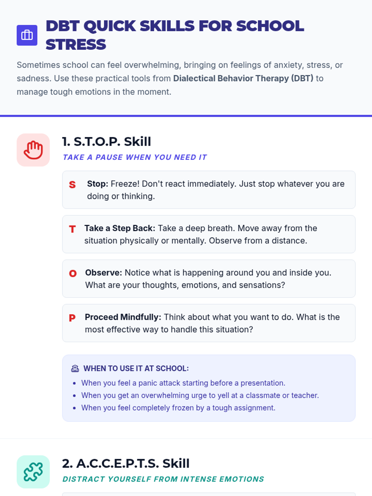 DBT Quick Skills Handout • Material • Lenny.com
