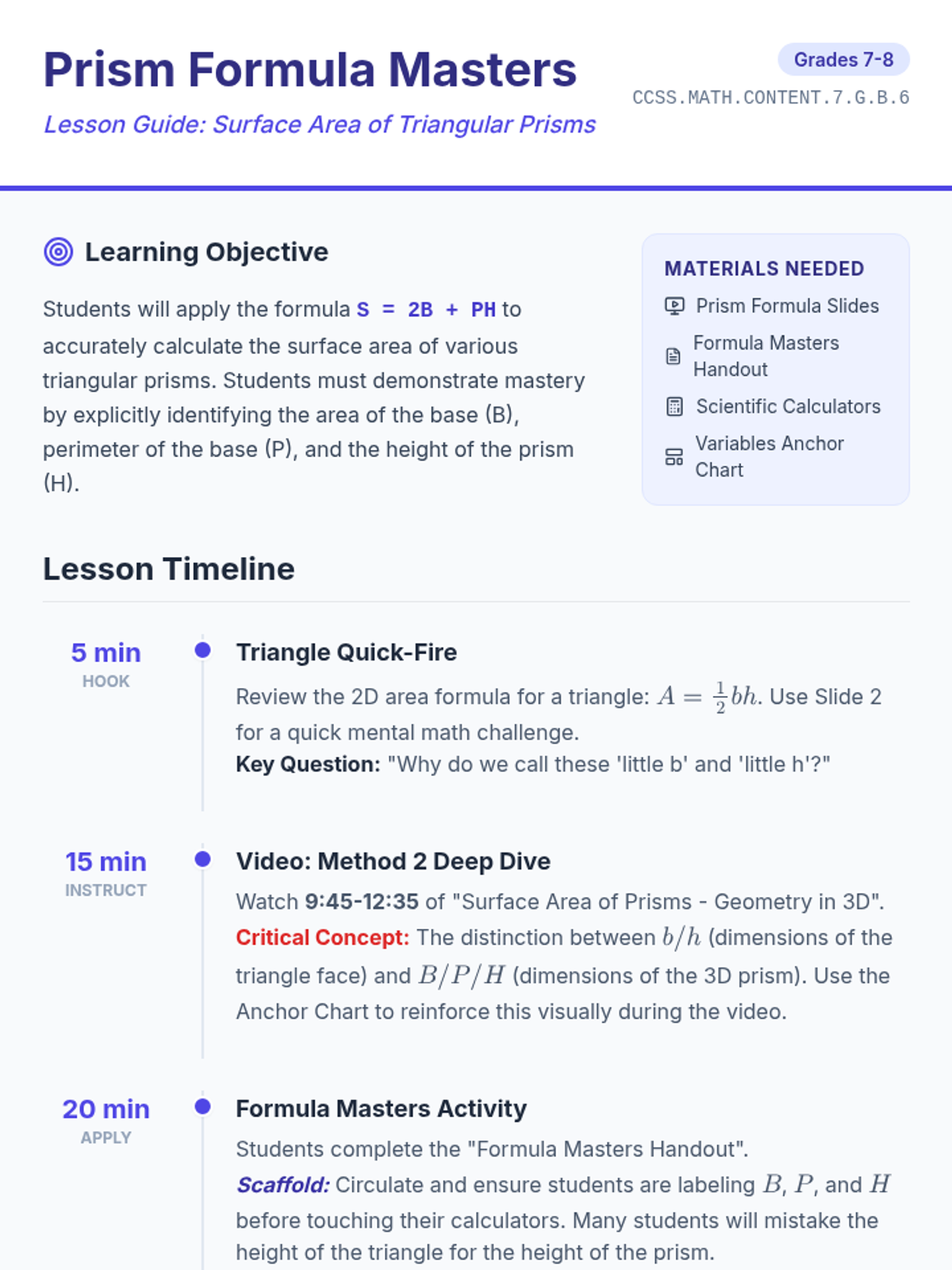 Prism Formula Masters • Lesson • Lenny Learning